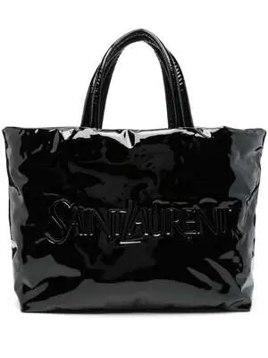 Saint Laurent Logo-debossed Tote - Black
