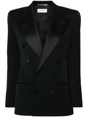 Saint Laurent Leger Armure Double-breasted Blazer