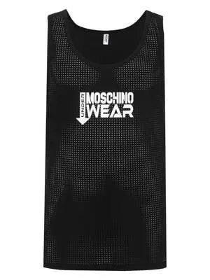 Moschino Rubberised-logo Tank Top
