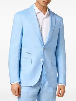 Philipp Plein Single-breasted Linen Blazer