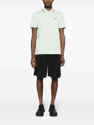 BOSS Logo-embroidered Cotton Polo Shirt - Green