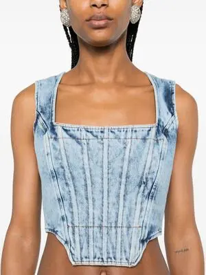 Giuseppe Di Morabito Denim Corset Top