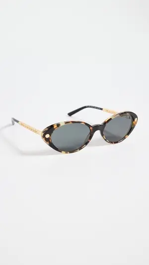 Versace Ve4469 Oval Sunglasses - Havana | Editorialist display picture 3