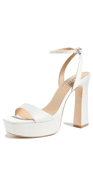 Badgley Mischka Caia Platform Pumps - White