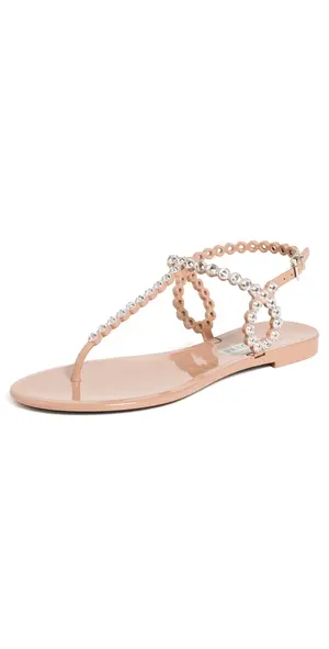 AQUAZZURA Almost Bare Crystal Jelly Sandals - Powder Pink
