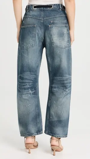 Free People Moxie Pull-on Barrel Jeans - Timeless Blue