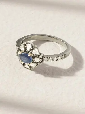 AMRAPALI LONDON Sterling Silver, 18-karat Sapphire, And Diamond Ring - Gold