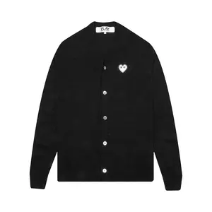 Play Comme Des Garcon V-neck Cardigan - Blue