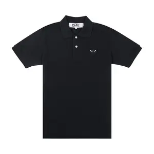 Play Comme Des Garcon Heart Polo - Black