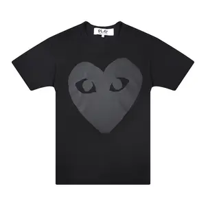 Play Comme Des Garcon Heart Logo T-Shirt Black