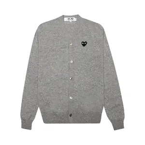 Play Comme Des Garcon Heart Wool Cardigan
