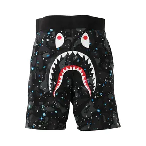 A BATHING APE Space Camo Shark Sweat Shorts