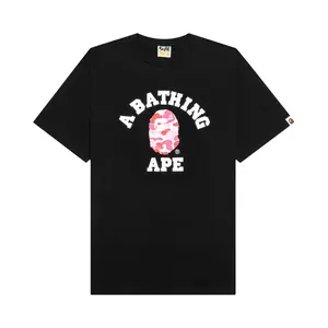 A BATHING APE Abc Camo College /pink - Black