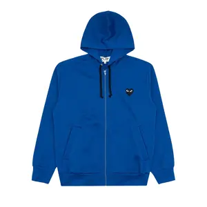Play Comme Des Garcon Zip Up Hoodie - Blue