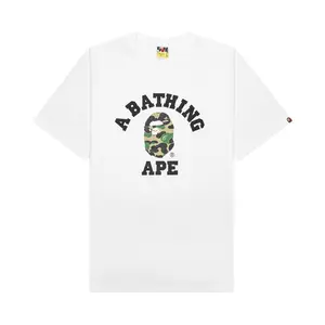 A BATHING APE Abc Camo College T-shirt - White