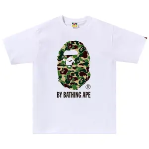 A BATHING APE Abc Camo By Bathing Ape Tee 'white/green' White