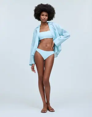 Madewell Second Wave Mid-rise Bikini Bottom - Blue Heron