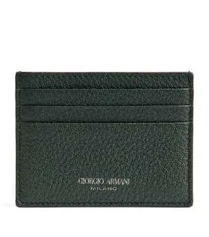 Giorgio Armani Leather Card Holder - Green