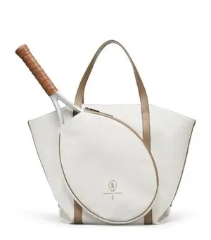 Brunello Cucinelli Canvas-leather Tennis Racket Tote Bag
