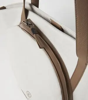 Brunello Cucinelli Canvas-leather Tennis Racket Tote Bag