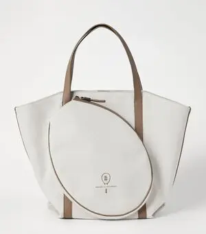 Brunello Cucinelli Canvas-leather Tennis Racket Tote Bag