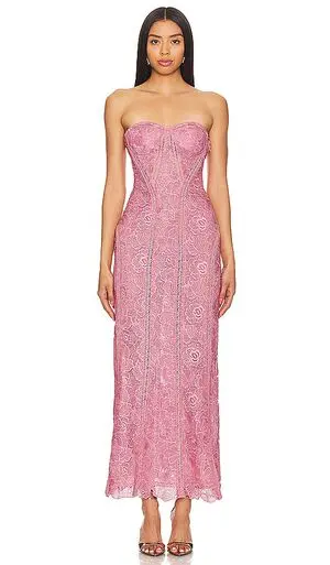 Rococo Sand Paris Lace Midi Dress - Blush