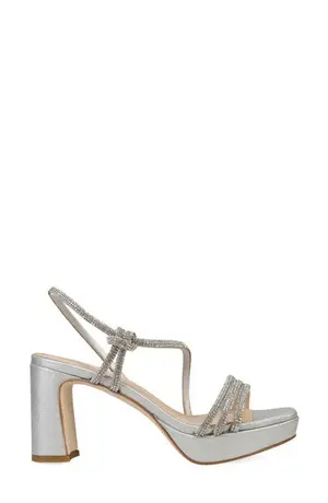 Pelle Moda Darine Platform Sandals - Silver