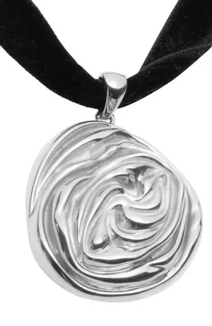 STERLING KING Rosette Pendant Necklace - Silver