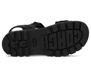 COACH Brynn Leather Sandal - Black