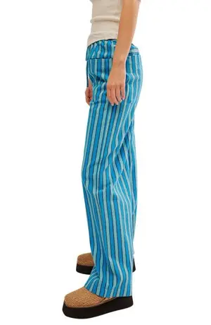 Free People Hudson Canyon Stripe Wide Leg Pants