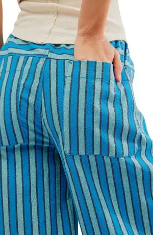 Free People Hudson Canyon Stripe Wide Leg Pants