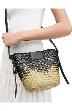 ALLSAINTS Ebro Straw Crossbody Bag
