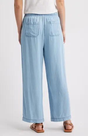 BEACHLUNCHLOUNGE Inaya Chambray Drawstring Pants - Light Wash