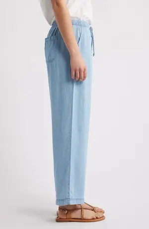 BEACHLUNCHLOUNGE Inaya Chambray Drawstring Pants - Light Wash