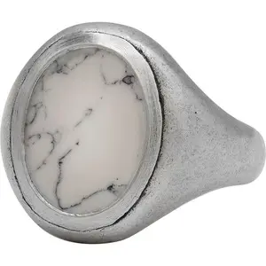 JOHN VARVATOS John Varvatos Artisan Sterling Silver Howlite Signet Ring