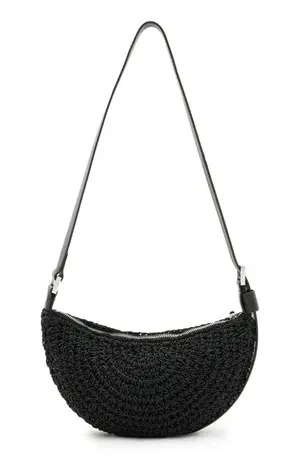 ALLSAINTS Half Moon Knot Crossbody Bag - Black