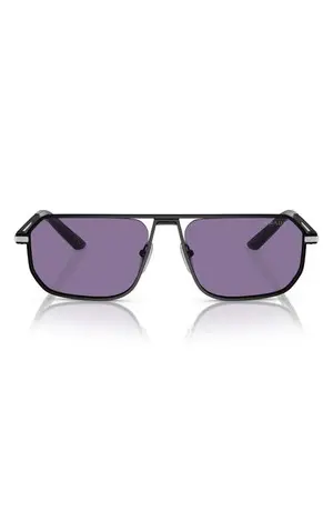Prada 59mm Pillow Sunglasses - Matte Black