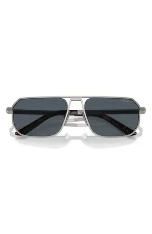 Prada 59mm Pillow Sunglasses - Matte Grey