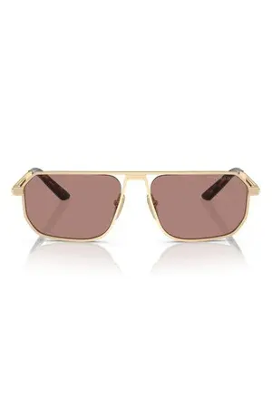 Prada Prada 59mm Pillow Sunglasses Matte Pale Gold