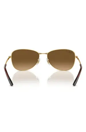 Ray-ban 56mm Polarized Aviator Sunglasses - Gold/brown Grad