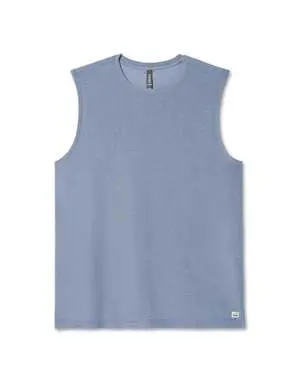 Vuori Trato Muscle Tank Top - Chambray Heather