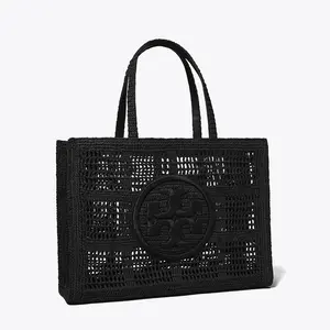 Tory Burch Large Hand-crocheted Ella Tote - Black