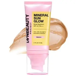 INNBEAUTY PROJECT Mineral Sun Glow Broad Spectrum Sunscreen Spf 43 Pa +++ With Peptides And Vitamin C - Medium