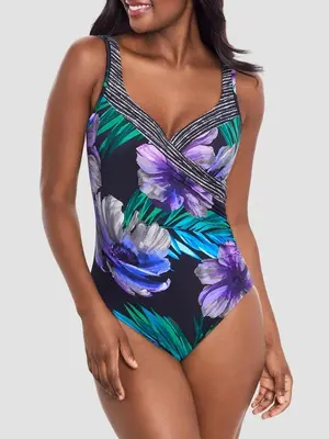 Miraclesuit Flora Aura Its A Wrap One-piece Swimsuit