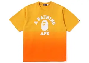 A BATHING APE College Gradation Relaxed Fit Tee Shirt - Orange