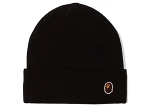 A BATHING APE Ape Head Knit Cap - Black