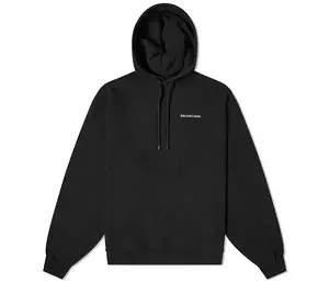 Balenciaga Defile Oversized Hoodie - Black