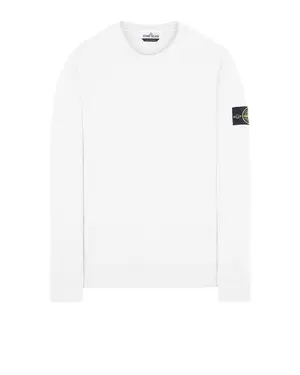 Stone Island Garment Dyed Cotton Fleece Crewneck Sweatshirt