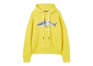Palm Angels Shark Hoodie - 1809 Yellow/grey