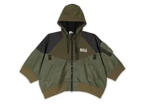 Nike X Sacai Full Zip Hooded Jacket - Khaki